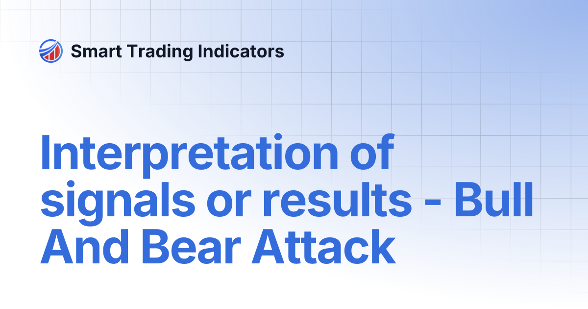 Interpretation of signals or results - Bull And Bear Attack | Smart ...