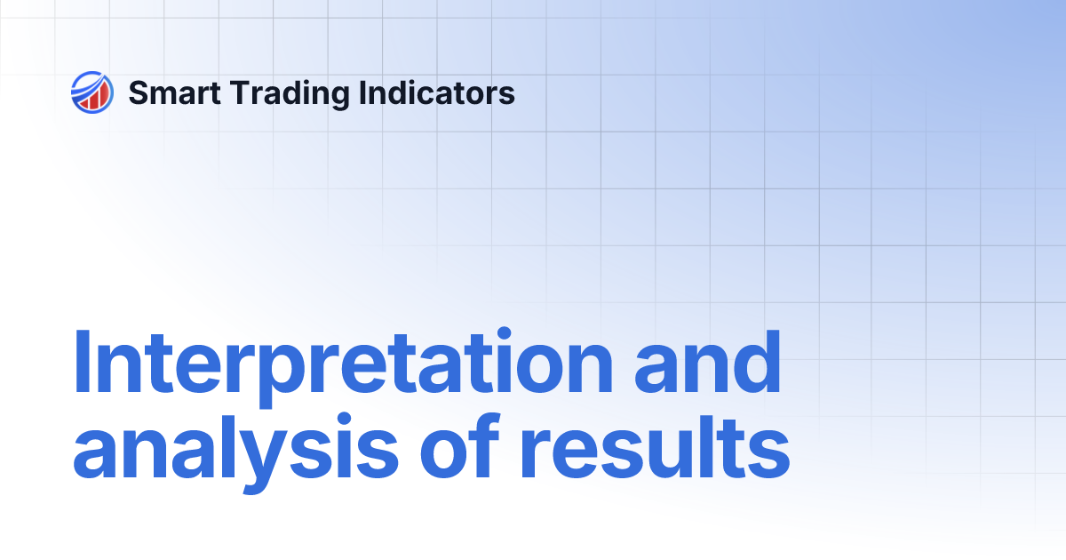 Interpretation and analysis of results | Smart Trading Indicators
