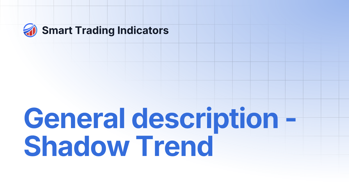 General description - Shadow Trend | Smart Trading Indicators