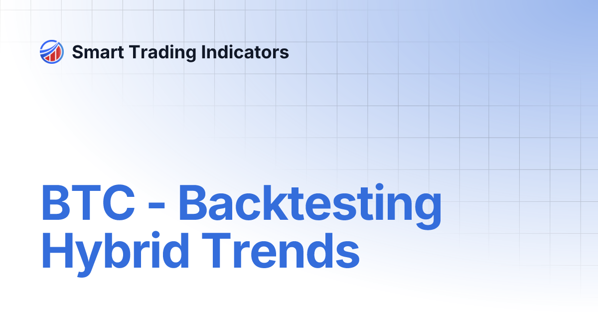 BTC - Backtesting Hybrid Trends | Smart Trading Indicators